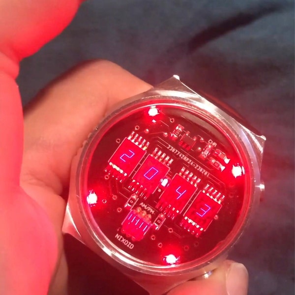 Nixie Tube Wrist Watch Wristwatch Clock Tubes IV-16 Futuristic Numitron ...
