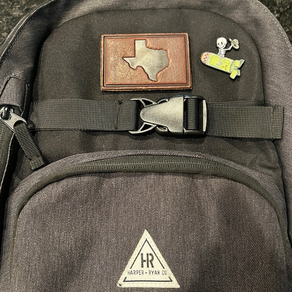 Texas Leather Patch | Optional Hook and Loop Fastener | 3" X 2 ...