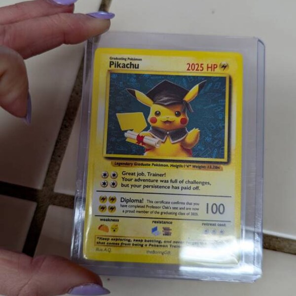 Pokemon Graduation Fan Art Displayed on a Pokemon Card - Class of 2025 ...