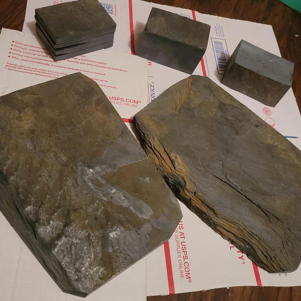 Natural Slate Rock Cave Fish Tank Aquarium Decor for Reptiles, Spiders ...