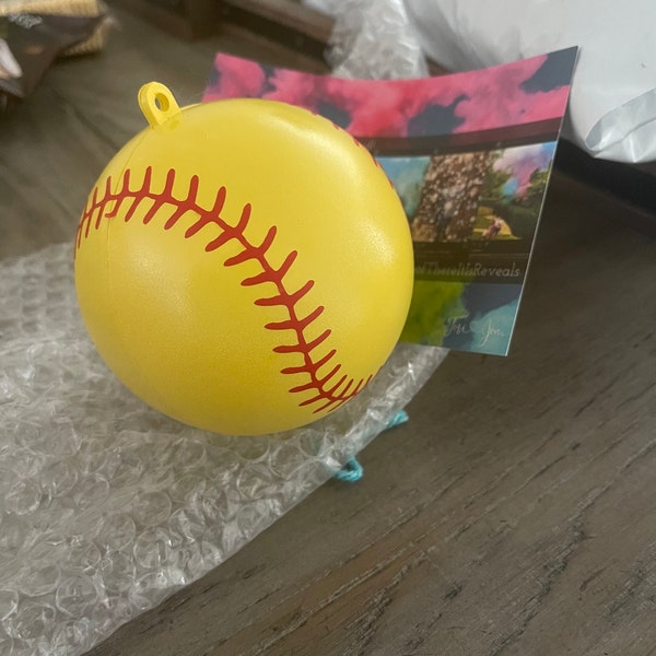 Gender Reveal Softball Powder and or Confetti Softballs in Pink or Blue ...