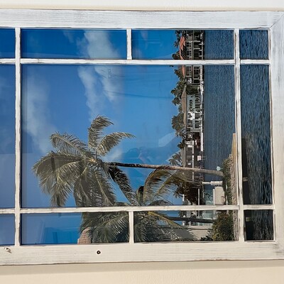 8x10 Distressed Rustic Window Picture Frame, 4 Paned Window Frame ...