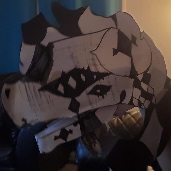 Black and Grey Paper Dragon Puppet - Etsy