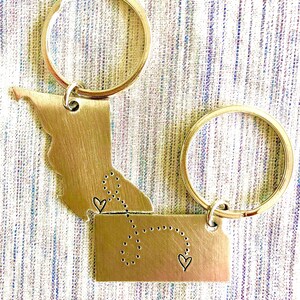 Long Distance Keychain Anniversary Gift for Boyfriend | Etsy