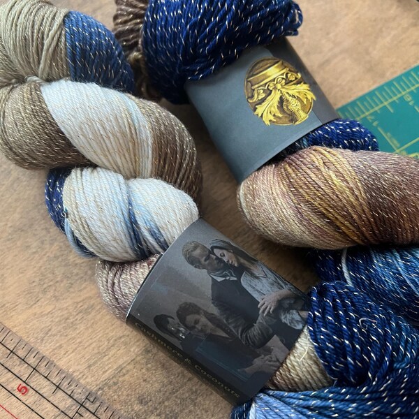 Dragonfly in Amber Blue, Green, Gold, Hand Dyed Superwash Merino/nylon ...