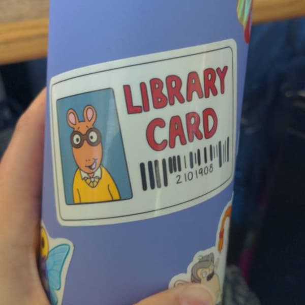 Library Card Sticker / Arthur Inspired Sticker - Etsy