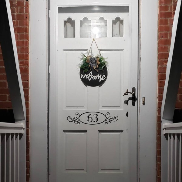 House Numbers Front Door Vinyl Lettering Decal Sticker - Etsy