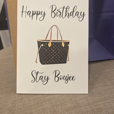 Happy Birthday Stay Boujee Card, Birthday Card for Her, Best Friend ...
