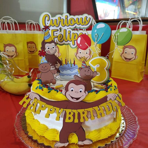 Curious George Cake Topper - Etsy
