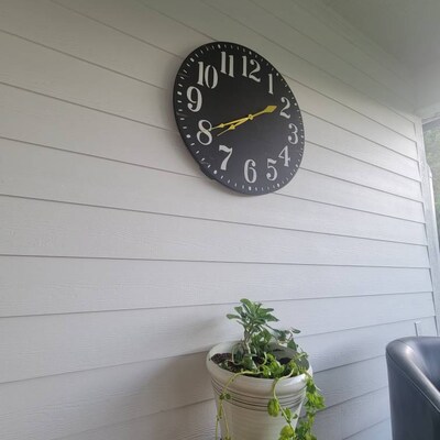 18 Inch Clock, Wooden Clock,farmhouse Decor, Large Wall Clock, Rustic ...