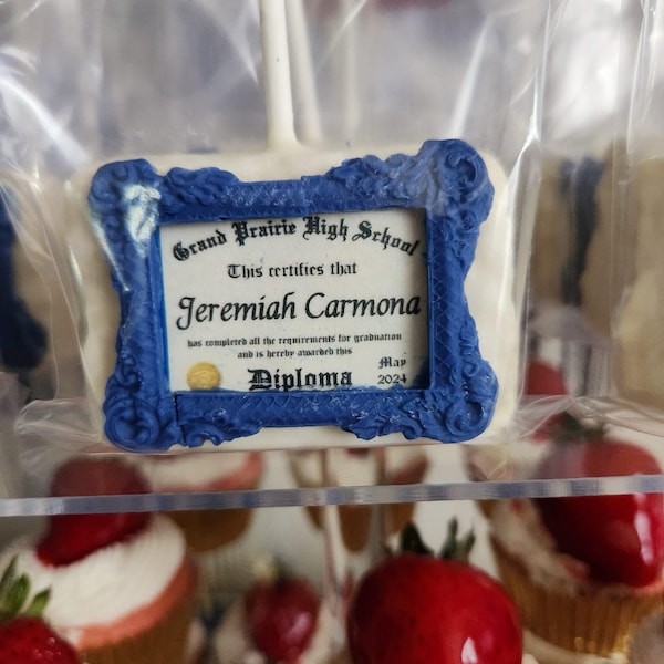 20 Edible Graduation Diplomas for Cupcakes or Rice Crispy Treats ...