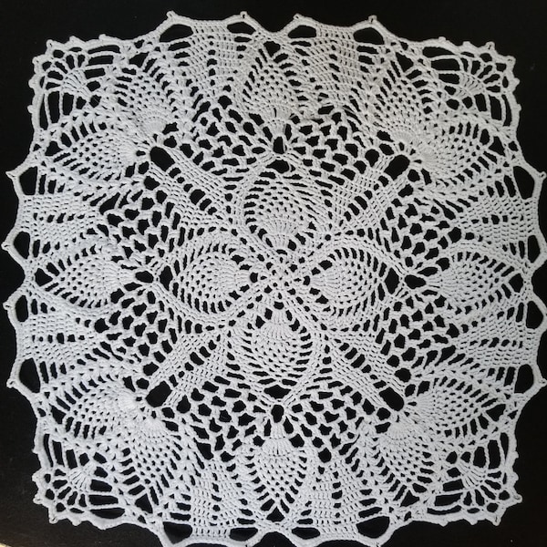 Crochet Square Doily Patterns - Pineapple Square Doily - Crochet ...