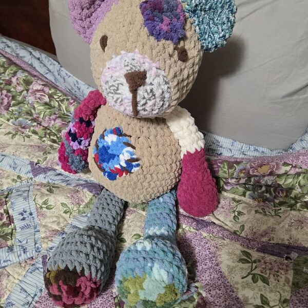 DIGITAL PATTERN: Scrappy Bear Crochet Plushie - Etsy