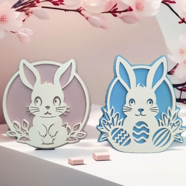 Floral Bunny Svg, Easter Bunny Laser Cut File, Standing Easter Ornament ... Floral Bunny Svg, Easter Bunny Laser Cut File, Standing Easter Ornament ...