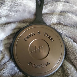 5 Inch Engraved Cast Iron Skillet Custom Anniversary, Decorative - Etsy