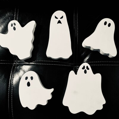 Wooden Ghosts Wood Ghost Tiered Tray Halloween Decor - Etsy