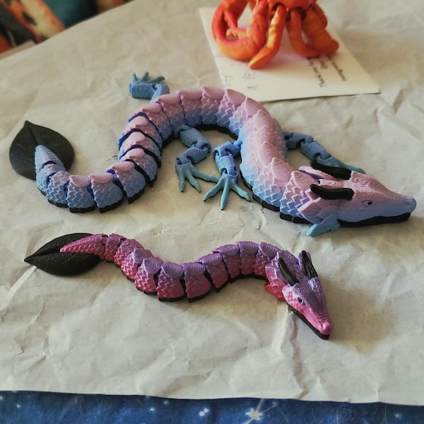 Articulated Snake Fidget Flexible 3D Printed, Sensory, Calming, Desk ...