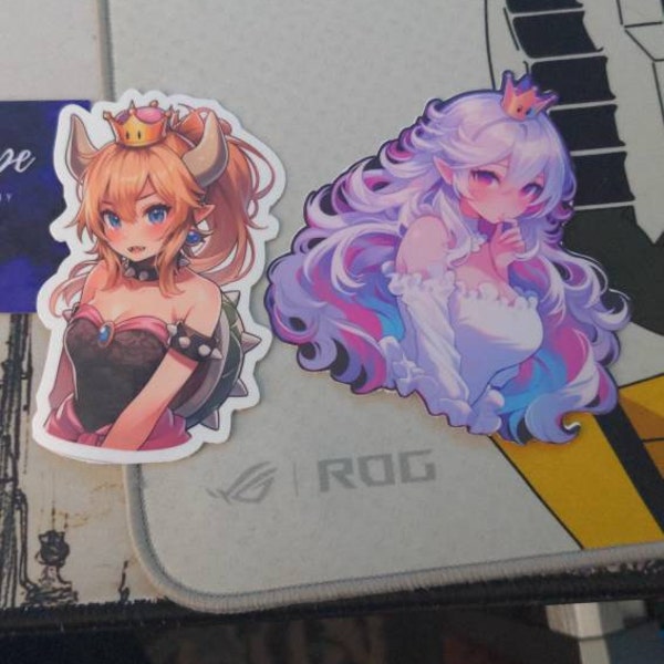 Charming Bowsette & Boosette Vinyl Sticker Double Pack | Water ...