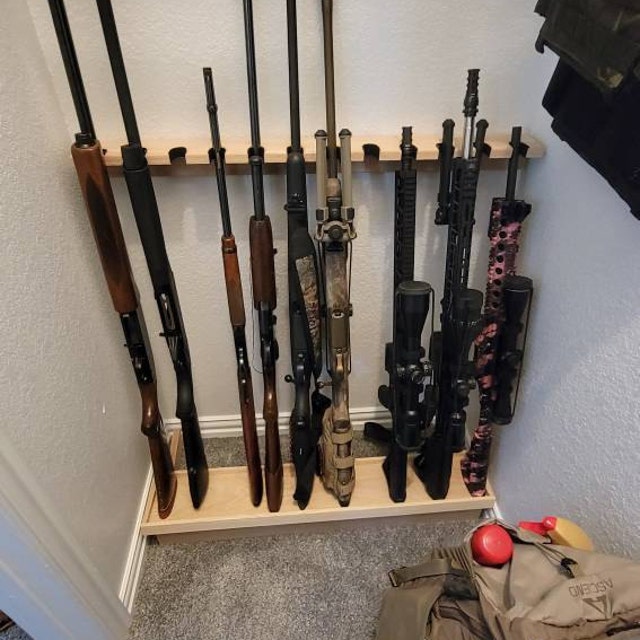 Rack Gun Racks 8 Guns 14 Gun - Wood Closet Gun Rack With Floor Base ...