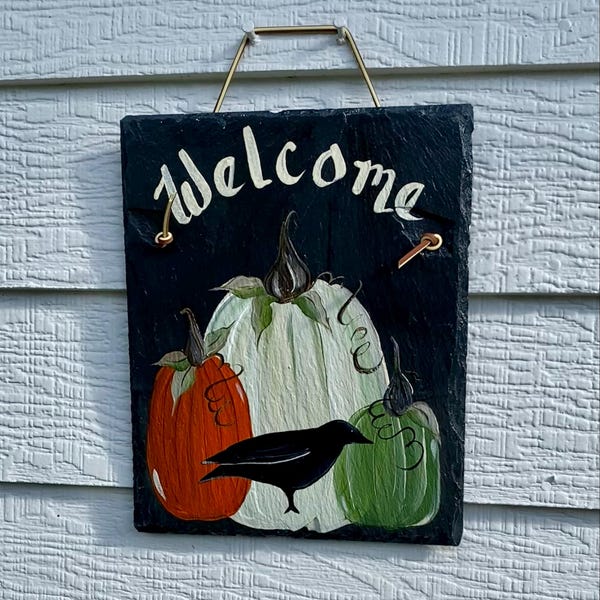 Fall Welcome Slate 14 High X 8 Wide - Etsy