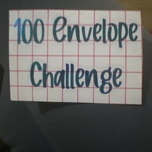 100 Envelope Challenge Decal/sticker 52 Envelope Savings Challenge ...