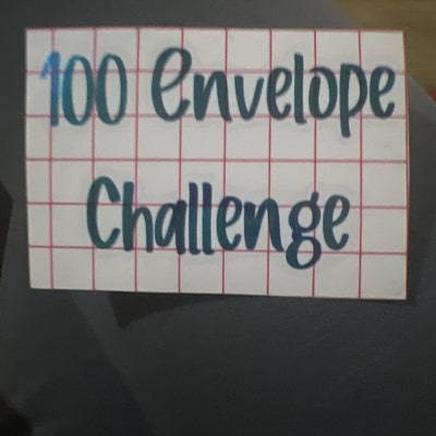 100 Envelope Challenge Decal/sticker 52 Envelope Savings Challenge ...