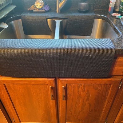 Black Double SINK EDGE GUARD Kitchen Sink Splash Guard - Etsy