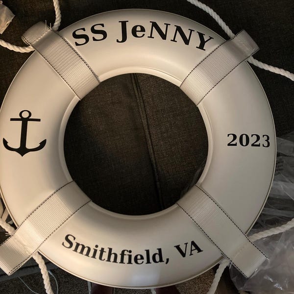 Custom Life Ring | Custom Life Ring - | Custom Pool Decor | Custom Boat ...