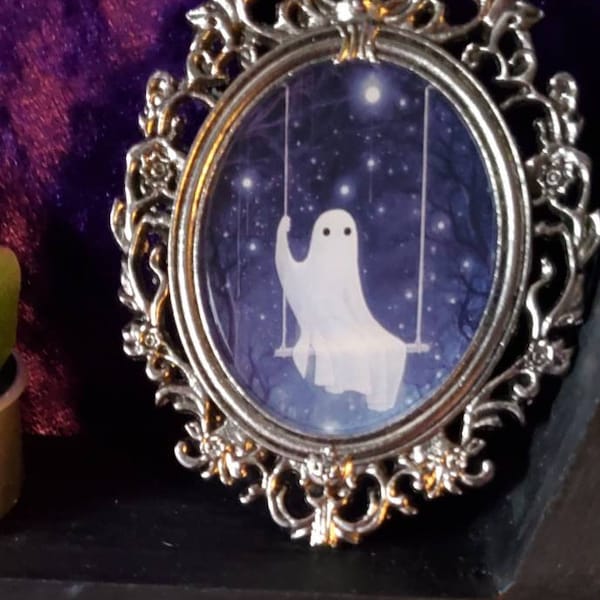 Tiny Baroque Framed Swinging Ghost Portrait 2x3 Inches - Etsy