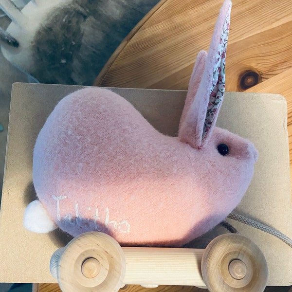 Pull Along Rabbit Toy - Etsy
