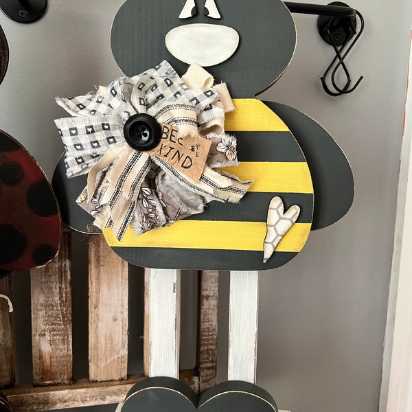 DIY Mini Critter Stick Leg Bumble Bee- Unfinished Wood Craft Kit - Etsy