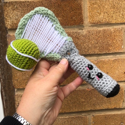 Tennis Racket & Ball Crochet PATTERN ONLY Pdf DOWNLOAD Amigurumi ...