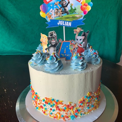 Personalised Digital Printout Talking Tom & Friends Cake Topper - Etsy