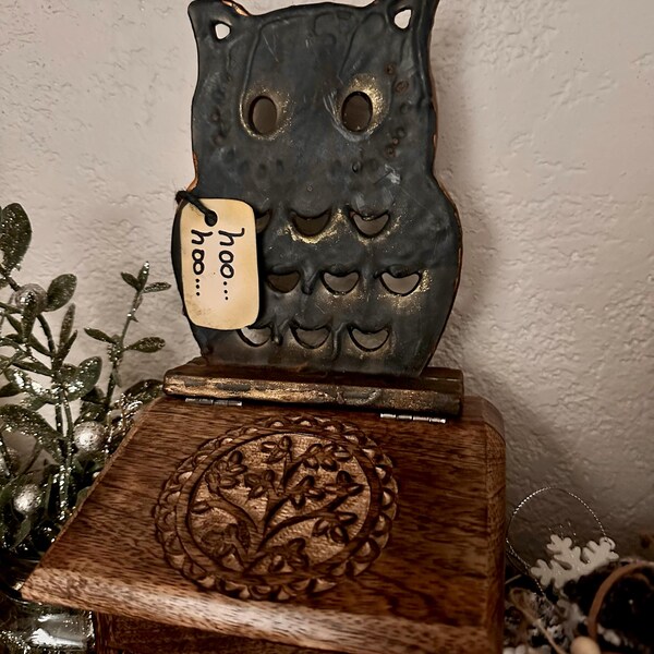 Primitive Salt Box House, Rectangle Door, Shelf Sitter, Wood and ...