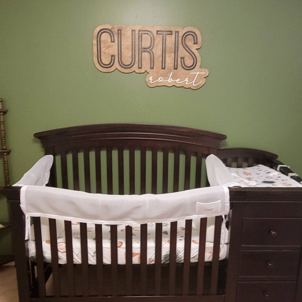 Large Custom Wood Name Sign, Nursery Name Sign, Boho Girl Name Sign ...