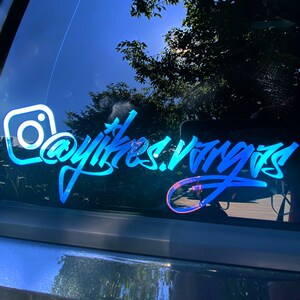 Custom Instagram Car Window Sticker, Die-cut Vinyl Decal - Etsy