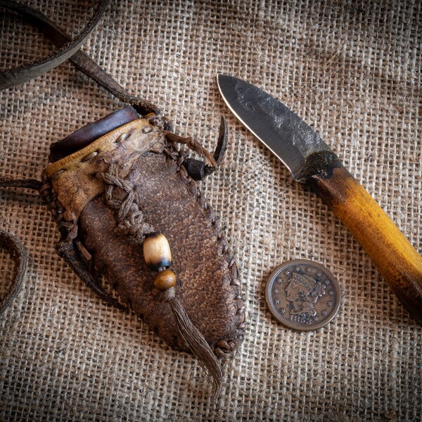 Handmade Knife, Mountain Man Frontier Sheath, Forged Knife, Bushcraft ...