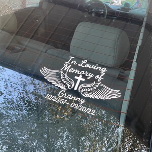 In Loving Memory Sticker Decal Custom Memorial Decal Personalized ...