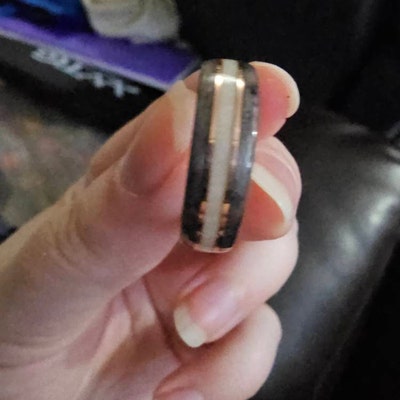 Mens Wedding Band the Rsg Made From Santos Rosewood, Silver and German ...