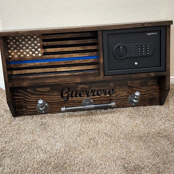 Police Duty Gear Rack - Vest Holder - Thin Blue Line Warrior Rack ...