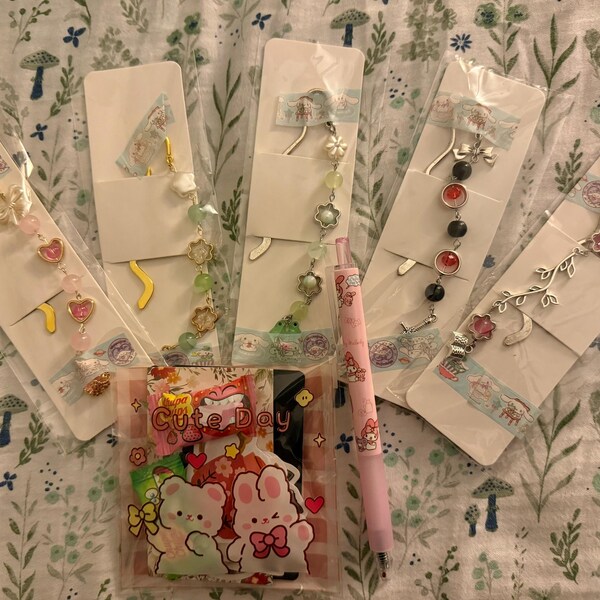 Metal Bookmarks II | Dangling Beaded Bookmark | Gift Idea | Charm ...