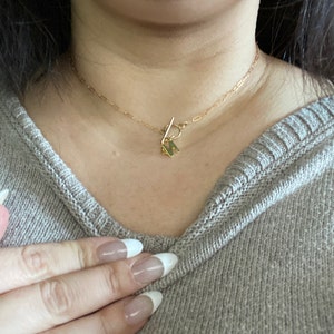 14k Gold Filled Paperclip Chain Necklace With Mini Toggle - Etsy