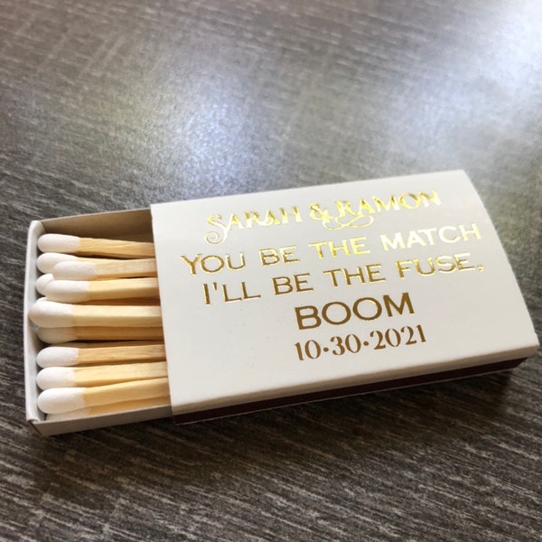 Personalized Wedding Matchbox Favors, Custom Printed Matches ...