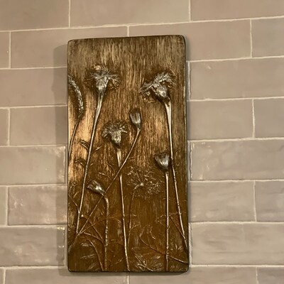 Large Plaster Bas-relief Casting Consists of Blue Wonder, Vervain ...