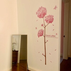 Flower Blossom Black Mirror Reflective Wall Stickers - Etsy