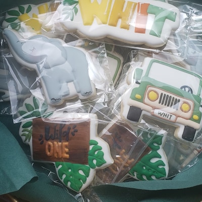 Safari Themed Cookies Wild One Cookie Jungle Animal Cookies - Etsy