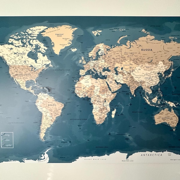 World Map Push Pin, Push Pin Map, World Map Pin Board, Cork World Map ...