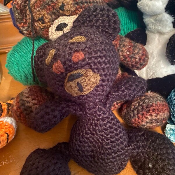 Crochet Pattern for Bear - Bear Crochet Pattern, Crochet Bear Pattern, Bear Crochet DIY, Crochet ...