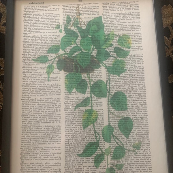 Plant Themed Dictionary Prints - Etsy