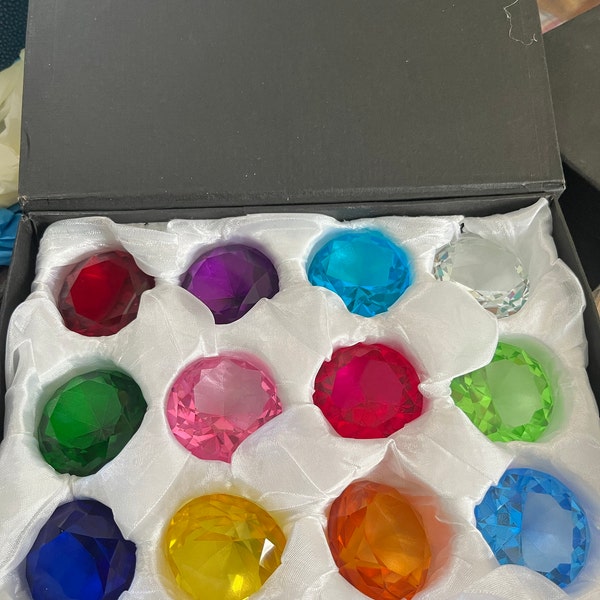 Birthstones Paperweight Glass Diamond 40mm Crystal Art - Etsy